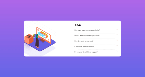 Frontend Mentor | Faq Accordion built with React and Tailwind CSS coding challenge solution