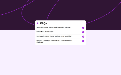 Frontend Mentor | FAQs Accordion coding challenge solution