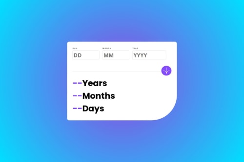 Frontend Mentor | Age calculator app coding challenge solution