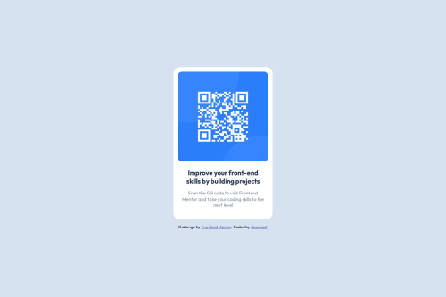 Frontend Mentor | QR code component using CSS Grid and Flexbox coding challenge solution