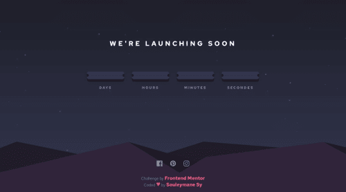 Frontend Mentor | Launch Countdown Timer (Vue Js, Sass, Vite) coding challenge solution