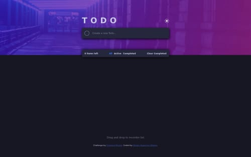 Frontend Mentor | Todo App using Jquery coding challenge solution