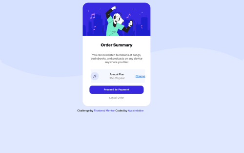 Order summary card coding challenge solution