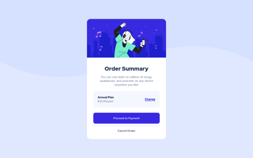 Frontend Mentor | Frontend Mentor | Order Summary Challenge 1 coding challenge solution