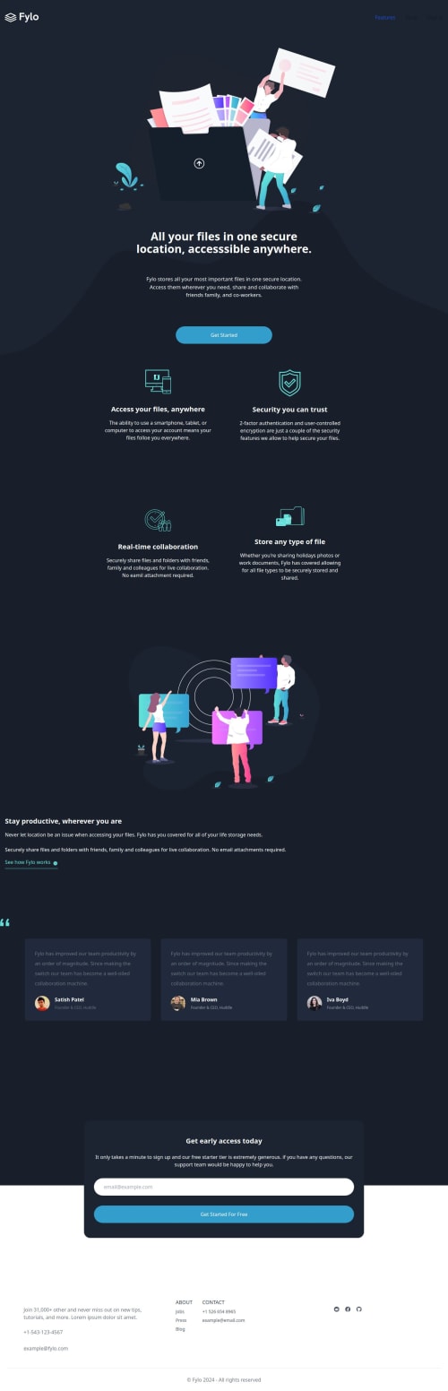 Frontend Mentor | Responsive landing page using HTML, Tailwind and Tailwind libraries coding ...