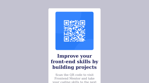 Frontend Mentor | QR Code Component coding challenge solution