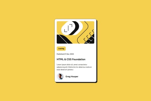 Frontend Mentor Responsive Blog Preview Challenge Coding Challenge