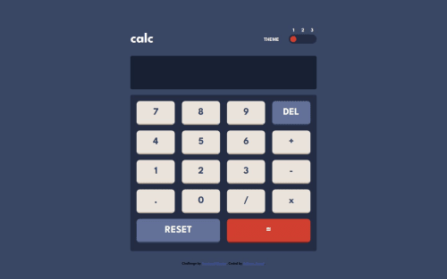 Frontend Mentor Calculator App Using Css Grid And Javascript Coding Challenge Solution 9701