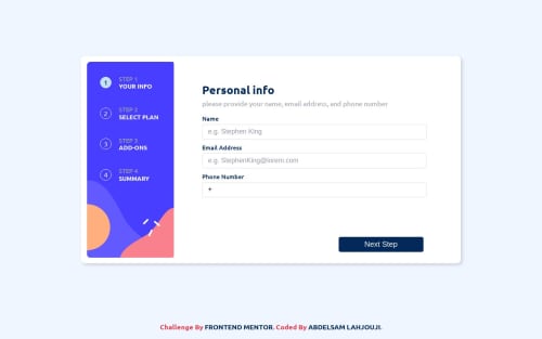 Frontend Mentor | Multi-step form coding challenge solution
