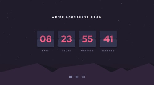 Launch Countdown Timer w/ React and Tailwind CSS coding challenge solution | Frontend Mentor