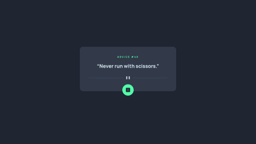 Frontend Mentor Advice Generator App Coding Challenge Solution
