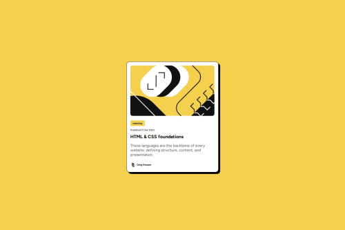 Frontend Mentor | Blog-preview-card using CSS Flexbox coding challenge solution
