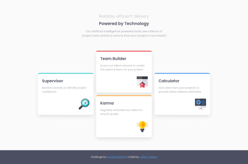 Responsive Four Card Feature Section Master Using HTML & CSS coding ...