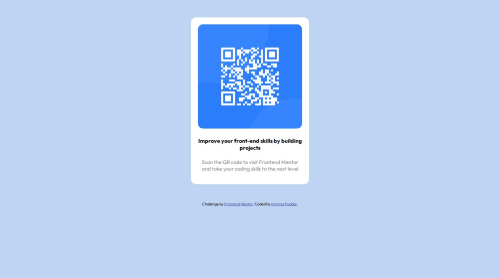 Responsive QR Page using HTML and CSS coding challenge solution