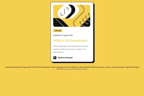HTML, CSS and css grid and css flexbox coding challenge solution | Frontend Mentor
