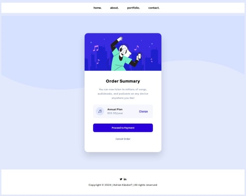 Frontend Mentor | Order summary with HTML and CSS and Flexbox coding challenge solution