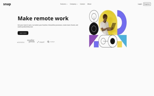 Frontend Mentor | Intro section with dropdown menu coding challenge solution