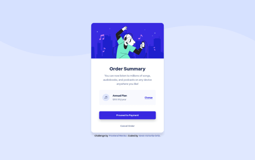 Order summary component using HTML, CSS [Flexbox] coding challenge solution