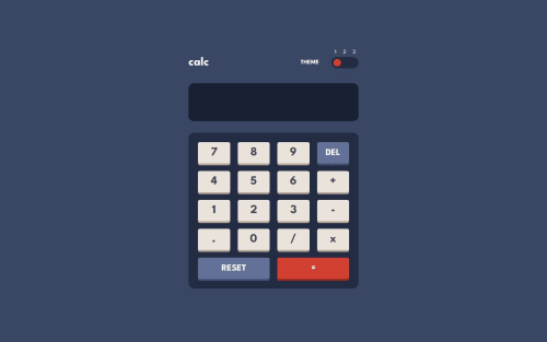 Calculator app built with HTML | CSS | JS - MikDra1 coding challenge solution