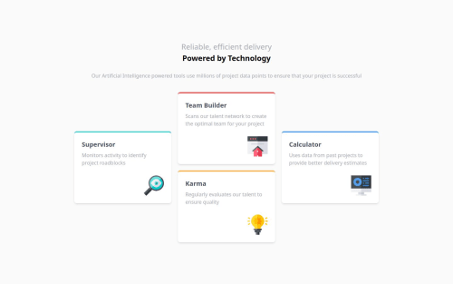 Frontend Mentor | Four Card Feature Section Tailwindcss Version coding challenge solution