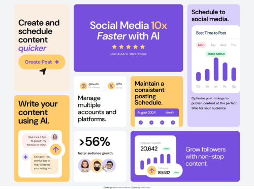 Responsive landing page with CSS Grid coding challenge solution | Frontend Mentor
