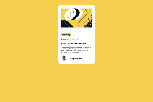 HTML and css coding challenge solution