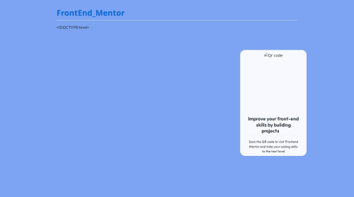 Create a Responsive QR Code using HTML, CSS coding challenge solution | Frontend Mentor