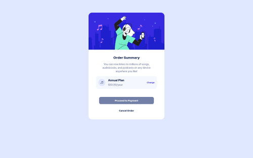 Frontend Mentor Order Summary Component With Html And Css Coding Challenge Solution