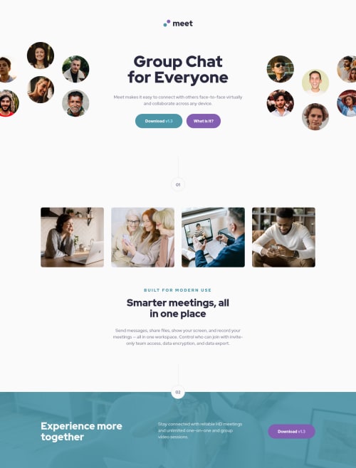Frontend Mentor Meet Landing Page Using Sass Coding Challenge Solution