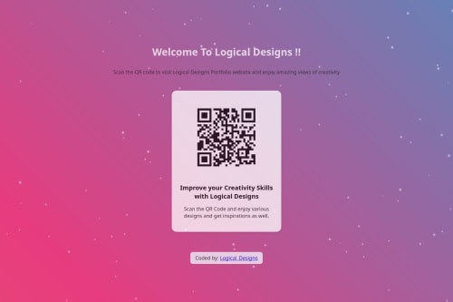 Responsive QR Code for Logical Designs coding challenge solution | Frontend Mentor