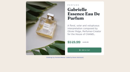 Product preview page using Tailwind CSS coding challenge solution
