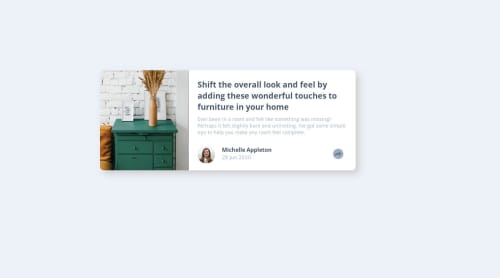 Frontend Mentor | article-preview-component-master coding challenge solution