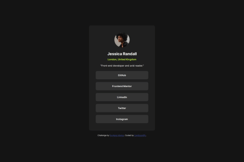 Simple Social Links Profile Page using flexbox and basic CSS. coding challenge solution