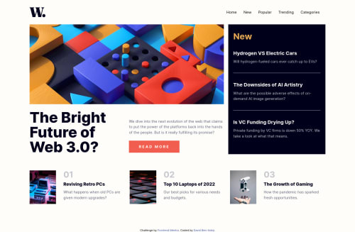 Frontend Mentor | new homepage using CSS grid, flexbox and SASS coding challenge solution