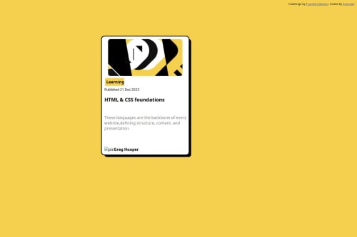 webpage using css and html coding challenge solution