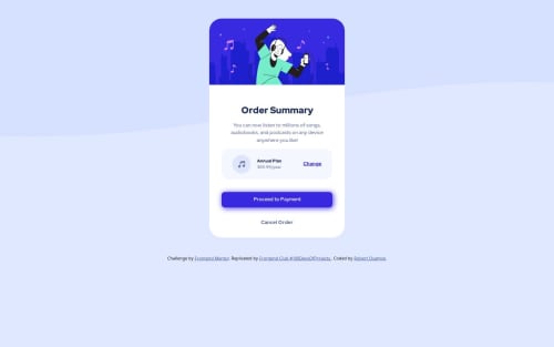 Frontend Mentor Card Order Sumary Component Using Html And Css Coding Challenge Solution 8056