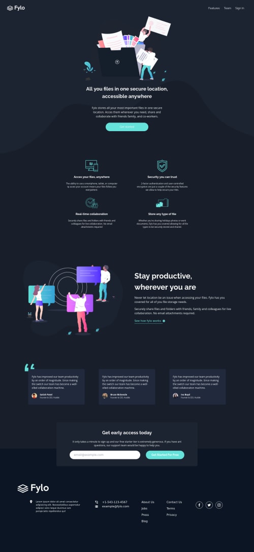 Frontend Mentor | responsive landing page using React & tailwind css coding challenge solution