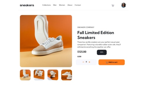 Responsive Ecommerce Product Page using Bootstrap 4.6 coding challenge solution