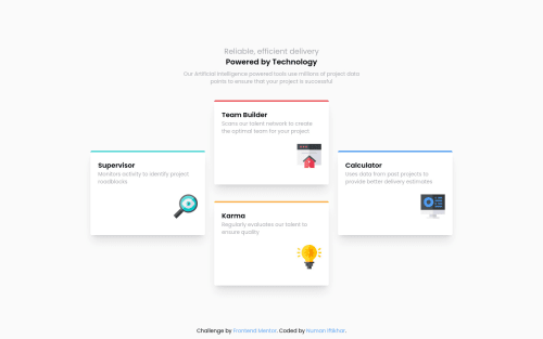 Frontend Mentor | Mobile first four card feature section using tailwind and grid coding ...