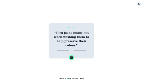 Frontend Mentor Advice Generator App With Reactjs And Chakraui [dark And Light Mode] Coding