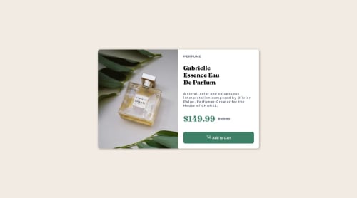 Frontend Mentor | Responsive product card using html css coding challenge solution