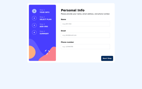 Frontend Mentor | Multi-step Form with React coding challenge solution Frontend Mentor | Multi-step Form with React coding challenge solution