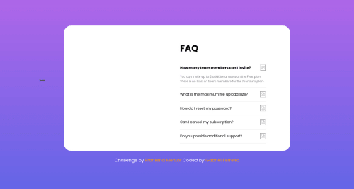 Frontend Mentor | Faq accordion coding challenge solution