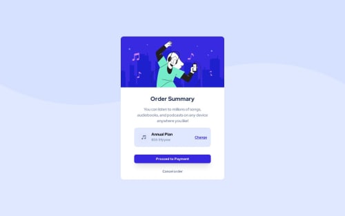 Order Summary using Tailwindcss coding challenge solution