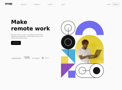 Intro Section with Dropdown Navigation coding challenge solution | Frontend Mentor