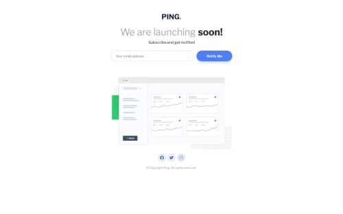Frontend Mentor | Frontend Mentor | Ping coming soon page coding challenge solution