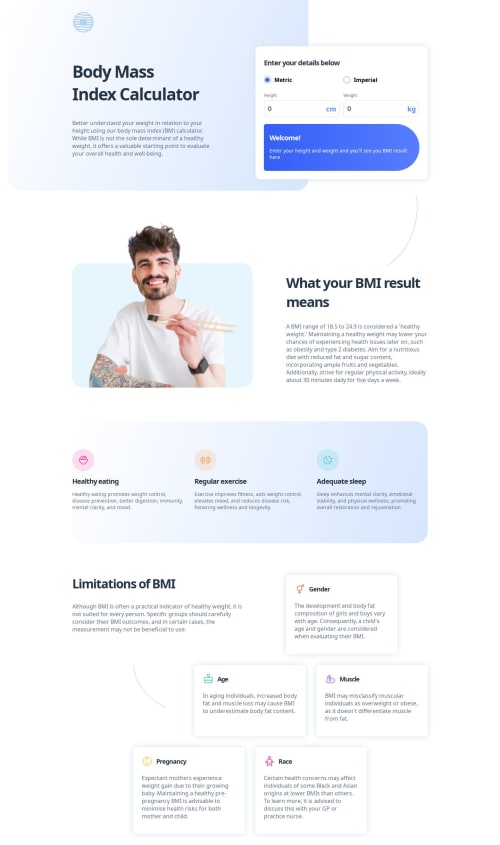 Frontend Mentor Css Grid Solution For Bmi Calculator Coding Challenge