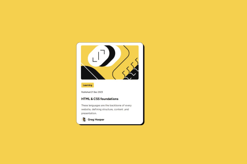 Preview Card Challenge Using Html Css Coding Challenge Solution