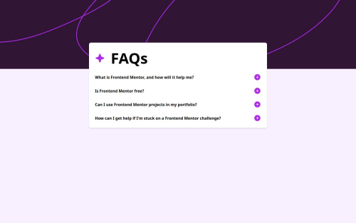 Frontend Mentor | faqs using react + typescript , tailwind css coding challenge solution