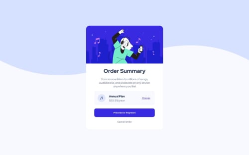 Frontend Mentor Order Summary Component Main Coding Challenge Solution